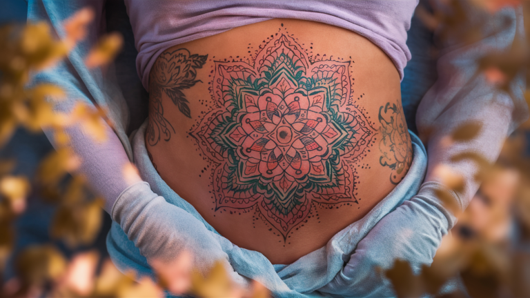 Tatouage sur le ventre pour femme : idées et significations des designs ...